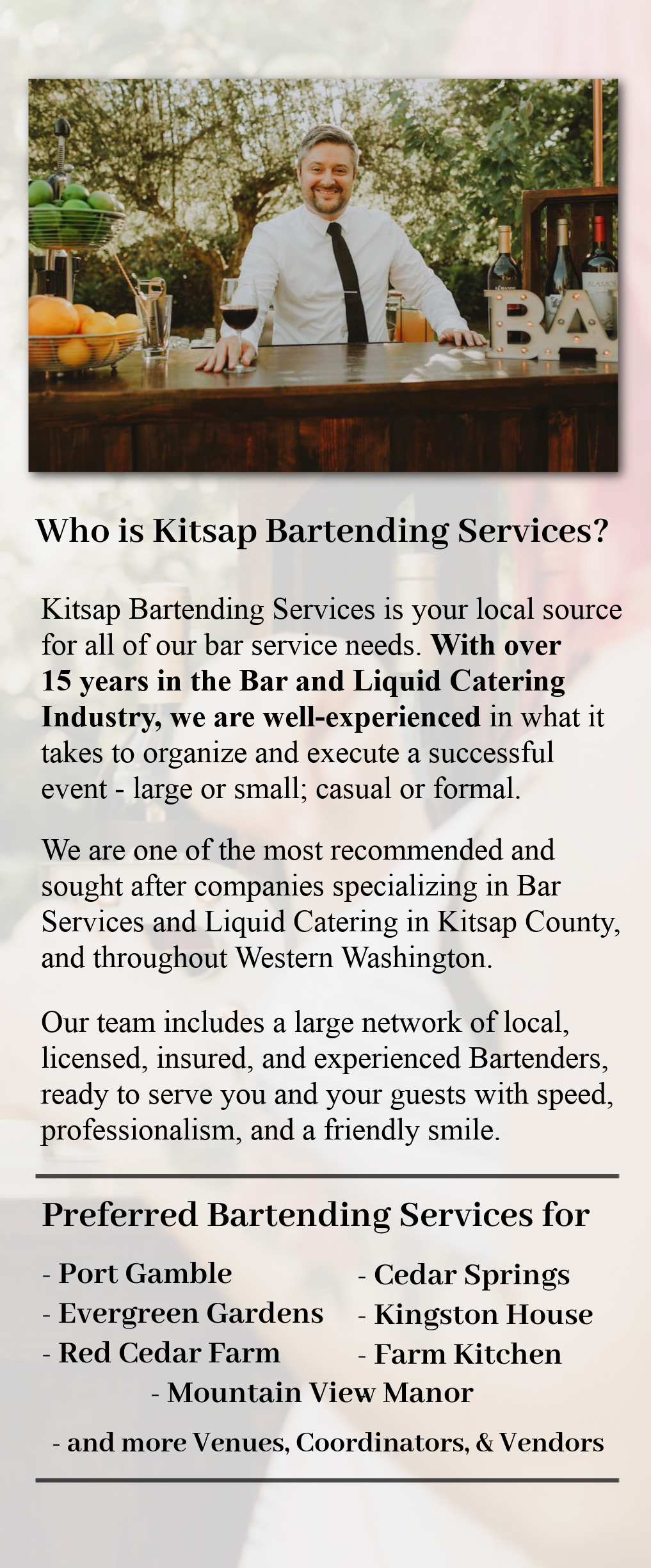 BROCHURE OUTSIDE (2024) – p2 – Kitsap Bartending Services